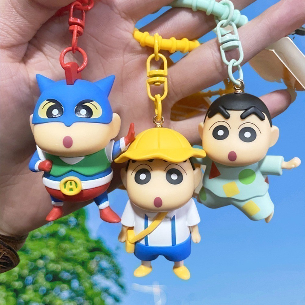 Crayon Shin Chan Keychain Cartoon Characters Doll Pendant Gift Key Ring ...