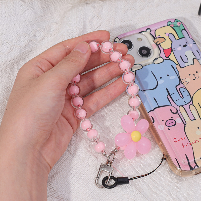 INS Bowknot Beaded Phone Chain - Sweet Cute Moblie Phone Lanyard - DIY ...
