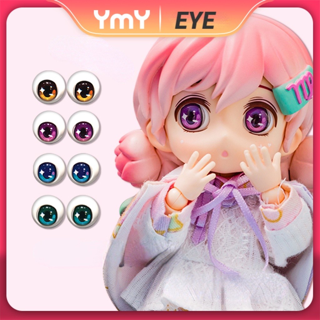 YMY open eye face cartoon star eye replacement eyeball 11mm BJD doll ...
