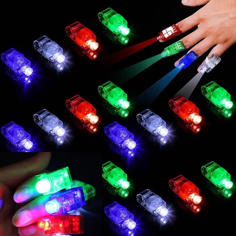 20-5pcs 6 Colors Finger Flashlights - LED Finger Lights - Plastic ...