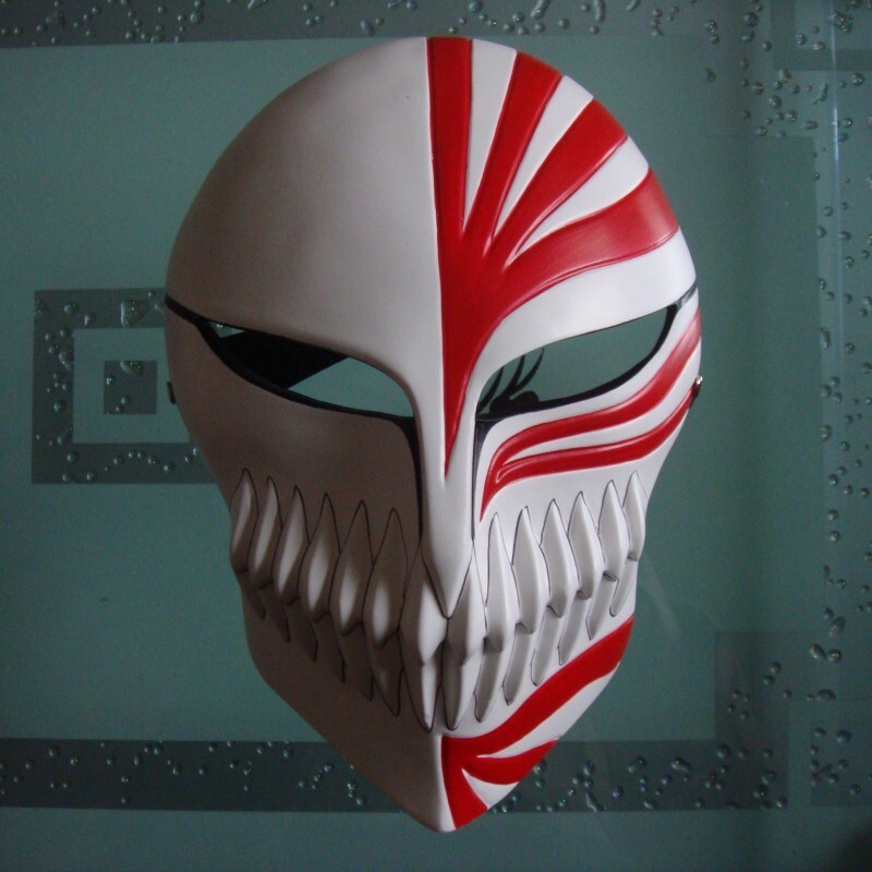 BLEACH Kurosaki Ichigo Cosplay 1:1 Mask For Halloween PVC Action Figure ...