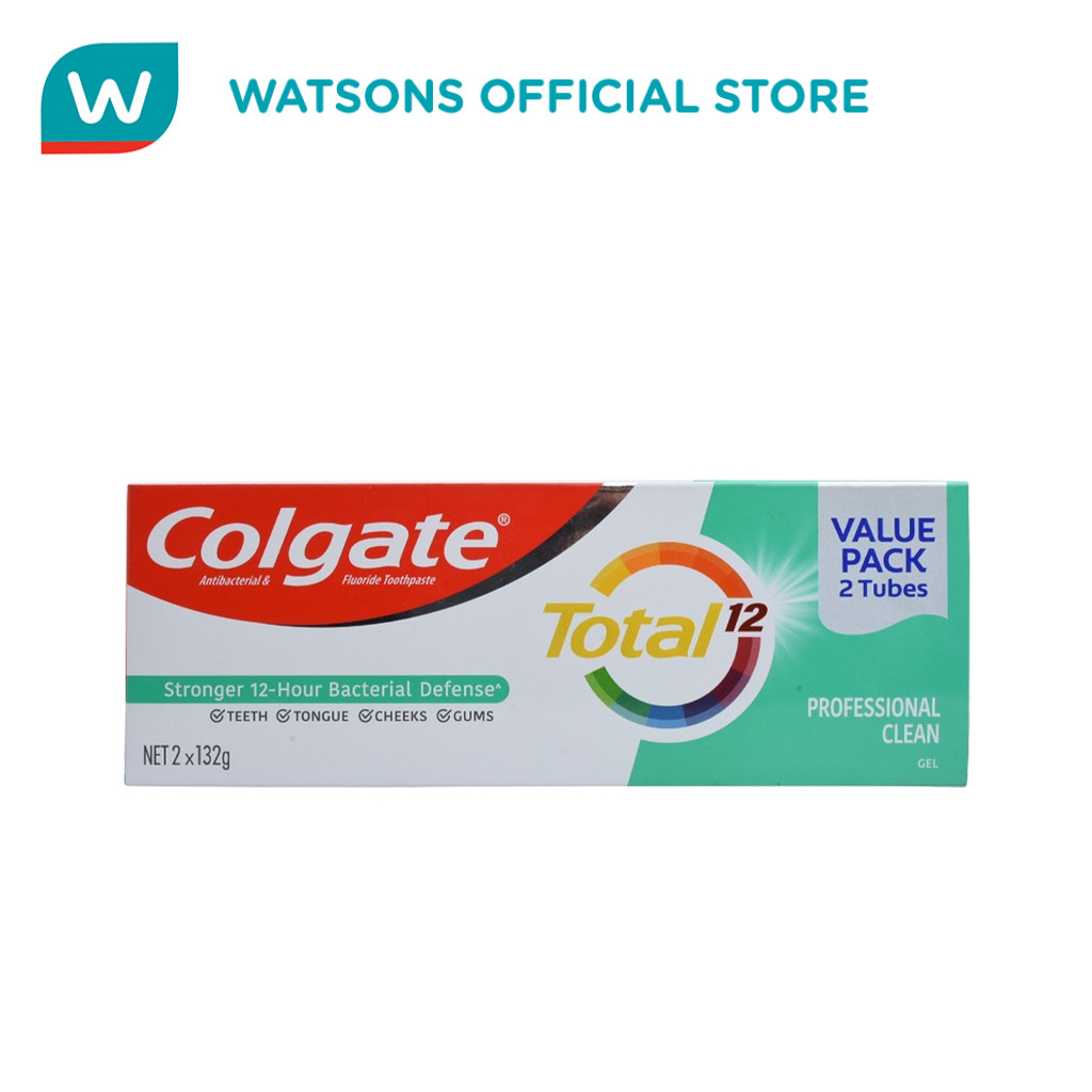 COLGATE Toothpaste Total 12 Pro Clean 132g 2s | Shopee Philippines