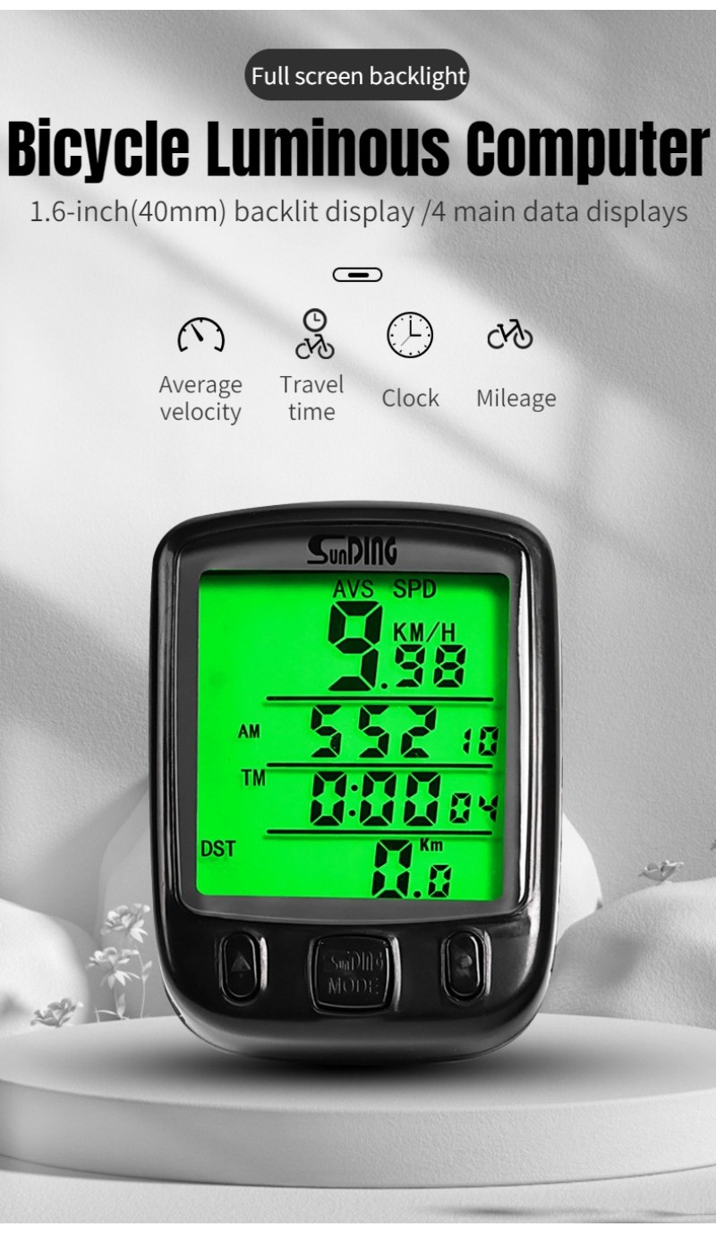 Full Screen Bicycle Computer Daily Waterproofing Portable MTB Road Bike ...