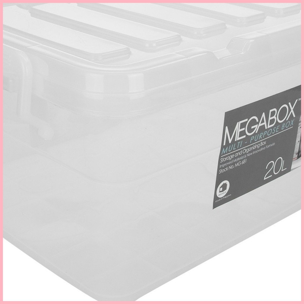 ۞ Landmark Mega Storage Box 20L ( Clear ) | Shopee Philippines