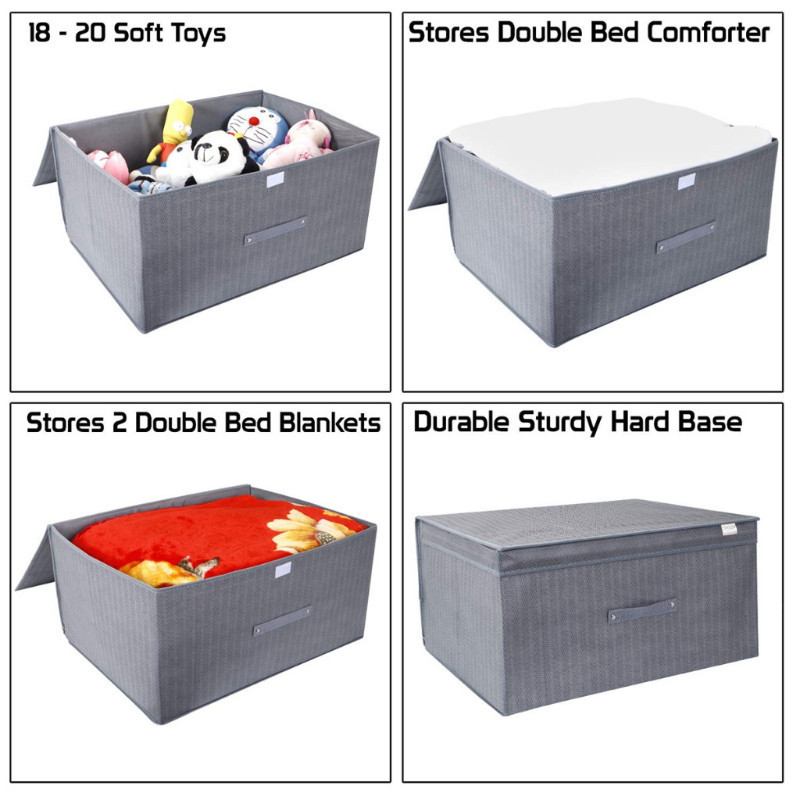 Large Foldable Organizer Storage Box Clothes Cabinet Bag Cloth Dress ...