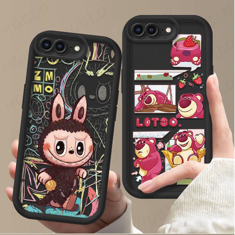 Cartoon New Cute Labubu case For iphone 7 8 6 Plus case XS XR X 11 12 ...