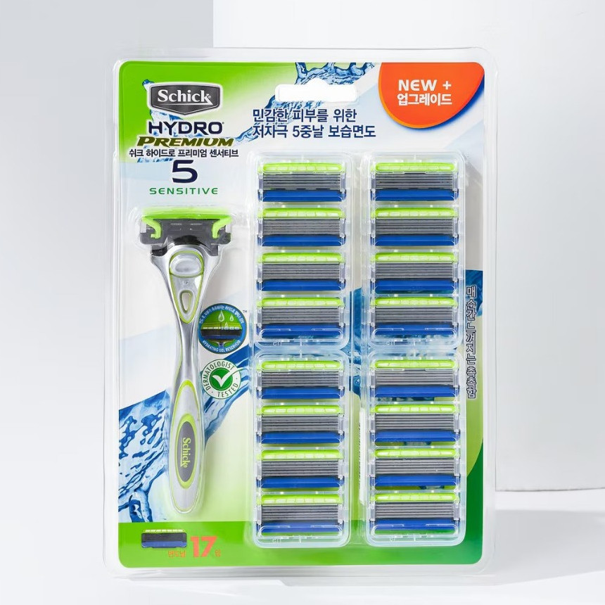 SCHICK HYDRO 5 Premium Sensitive Razor Blade 17-blade, 5-layer ...