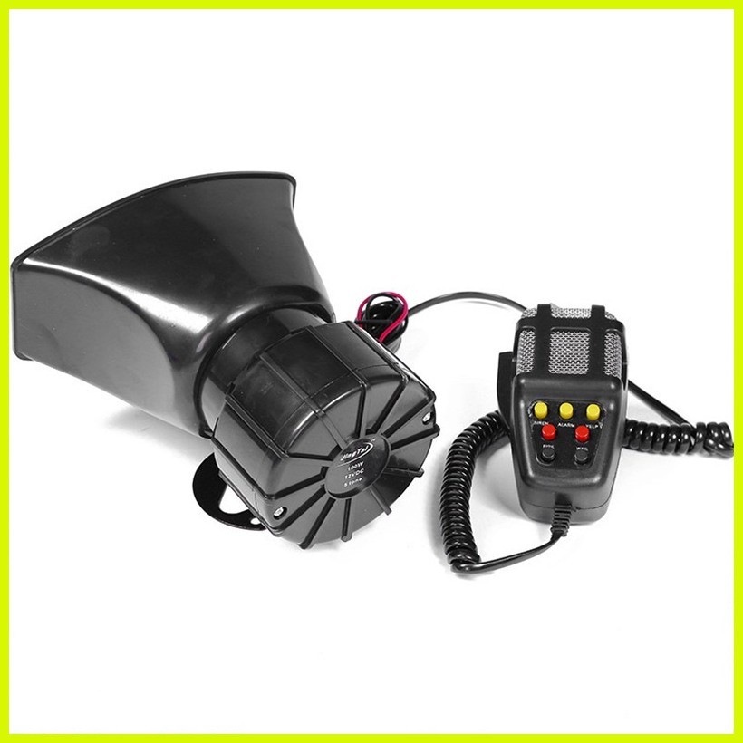 ⭐ ∇ 100W 7 Sound Car Electronic Warning Alarm With Microphone Fire ...