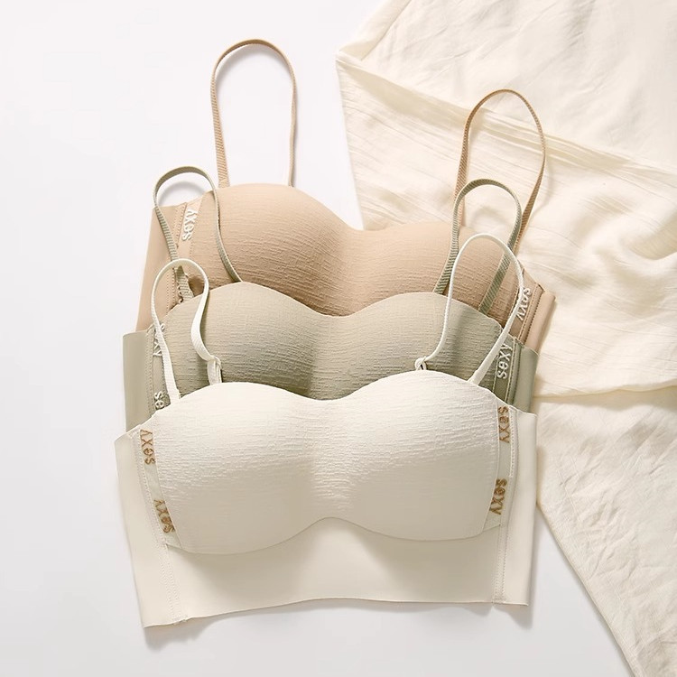 Women Seamless Lingerie Young Girl Soft Sponge Bra Wireless Comfort ...