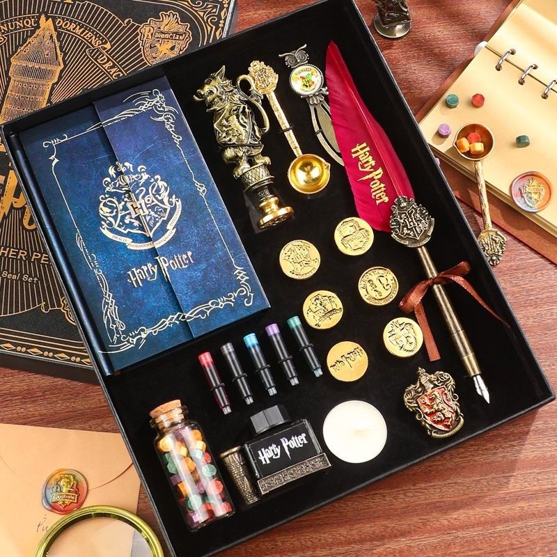 Retro Harry Potter Series Peripheral Quill Pen Fire Paint Set For ...