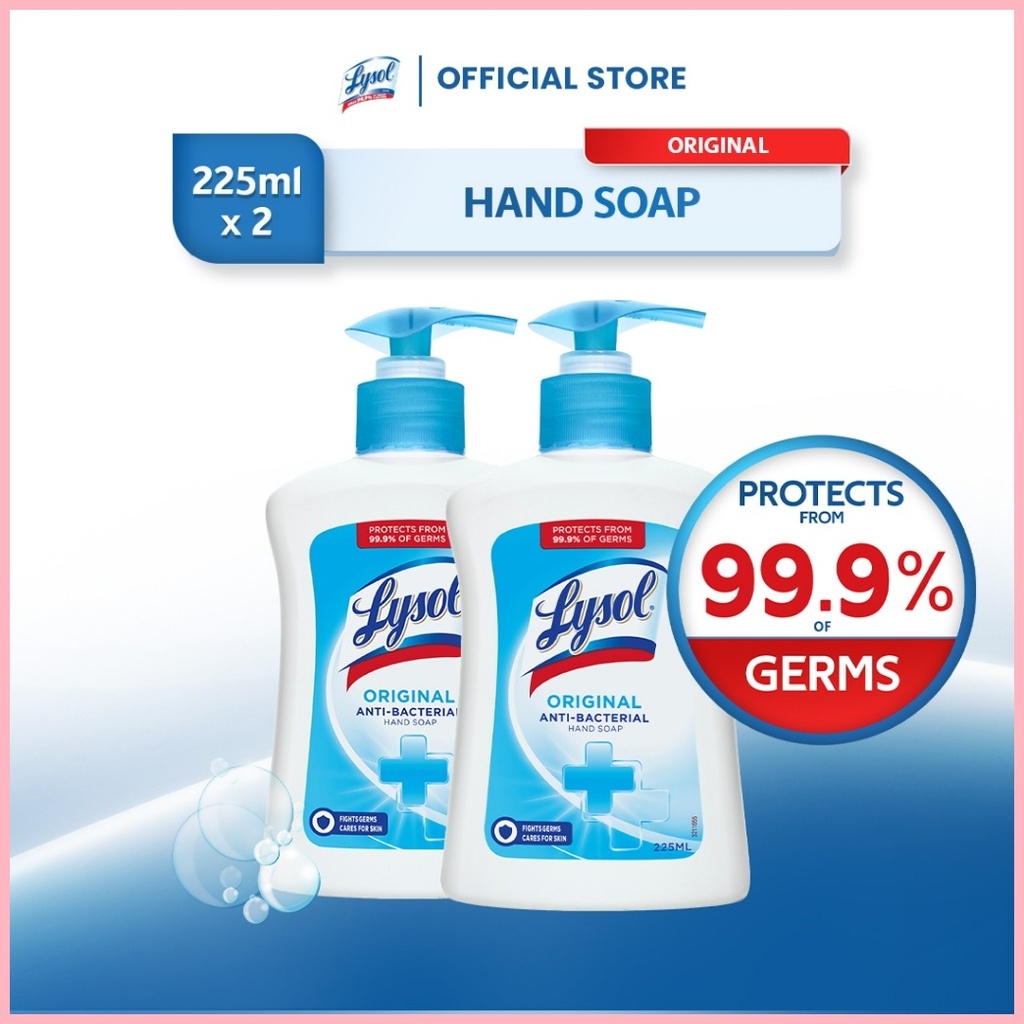 ๑ Lysol Antibacterial Hand Soap Original 225ml Twin Pack | Shopee ...