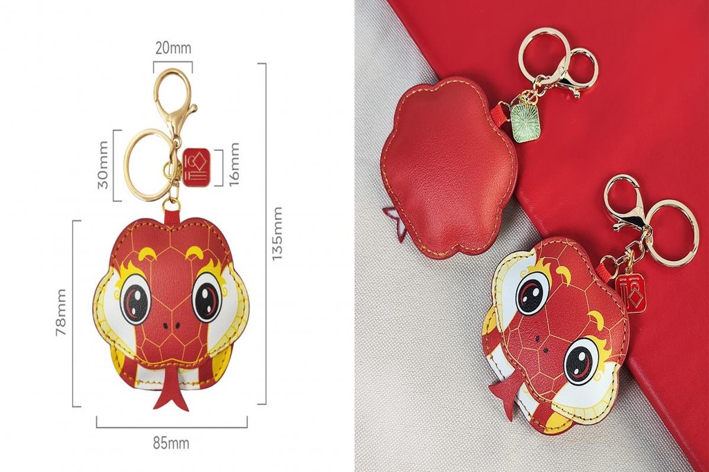 Chinese Zodiac Keychain Snake Keychain 2025 Year of the Snake Cartoon ...