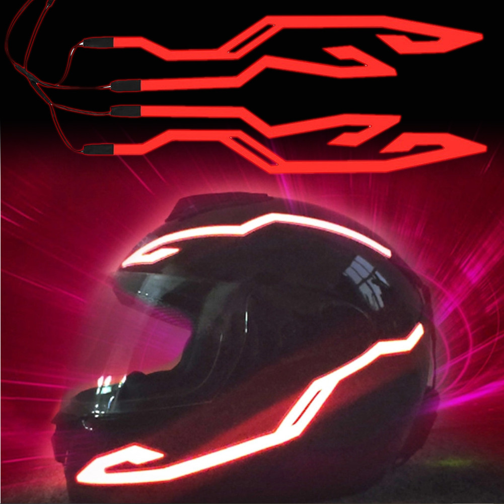 OM Motorcycle Helmet Light Night Riding Signal Helmet 4 in 1 EL Light 3 ...
