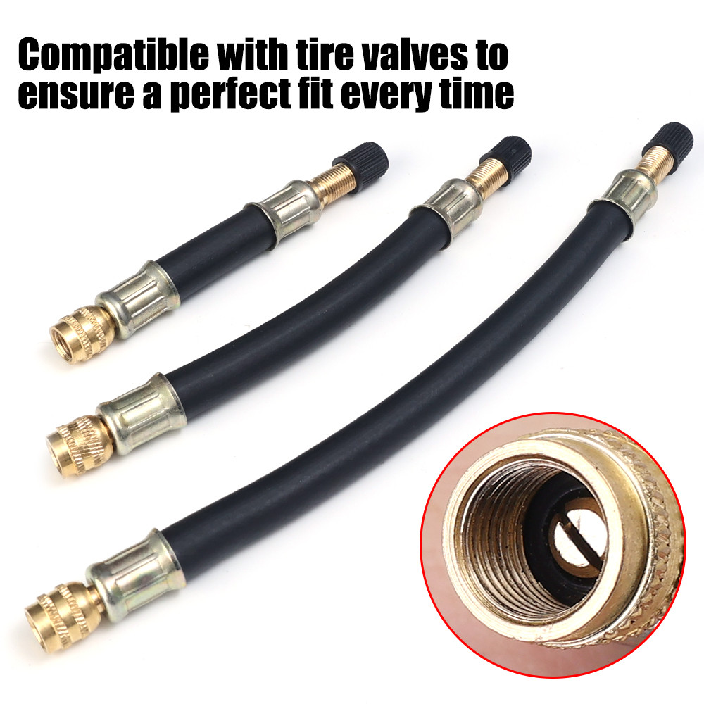 100/150/210MM Rubber Valve Inflation Extension Tube for Car Tires ...