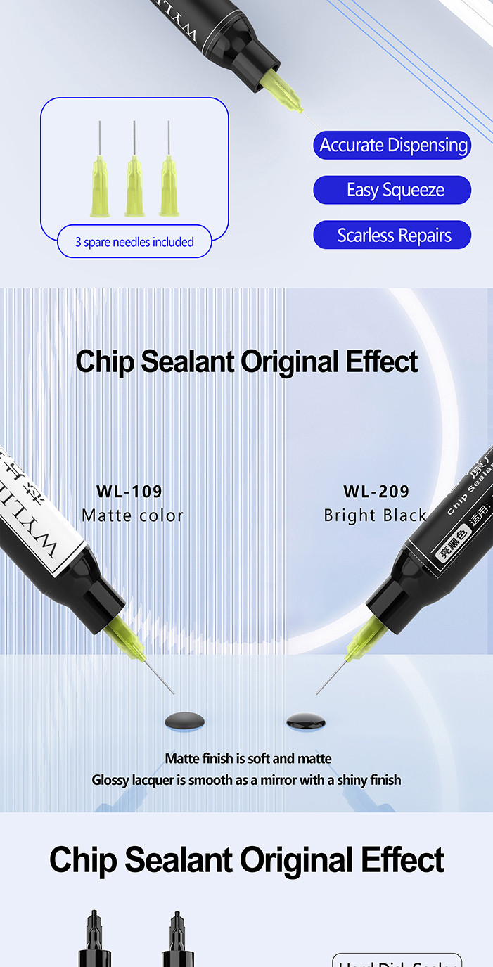 WYLIE WL-109 WL-209 Chip Sealant Original Effect 30 Seconds Fast Curing ...