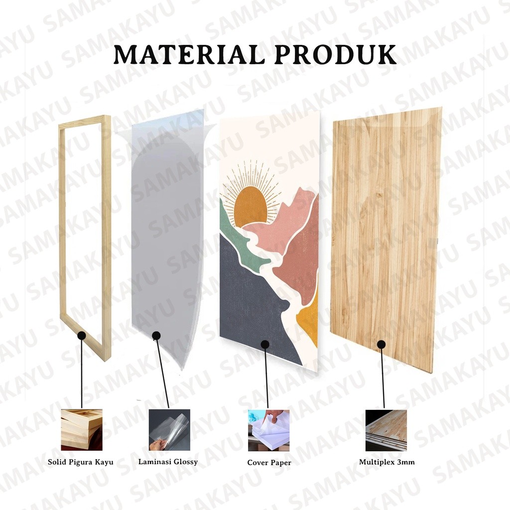 KAYU Welcome Home Minimalist Wooden Frame Wall Decor Display 0024 ...