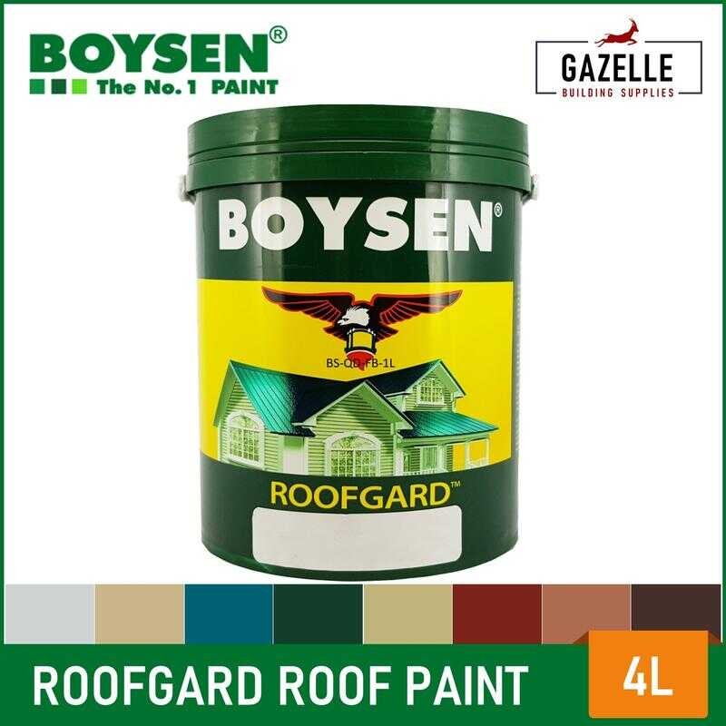 Boysen Roofgard Roof Paint - 4L (8 Colors) | Shopee Philippines