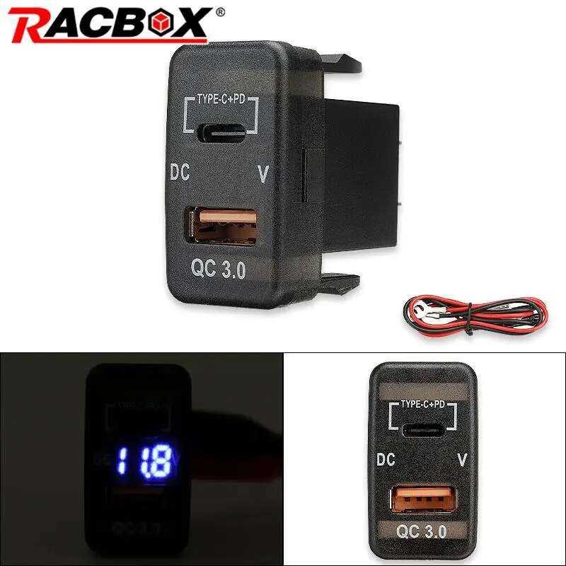 AA AA Type-C USB Interface Dual Socket Port Charger For Toyota Tacoma ...
