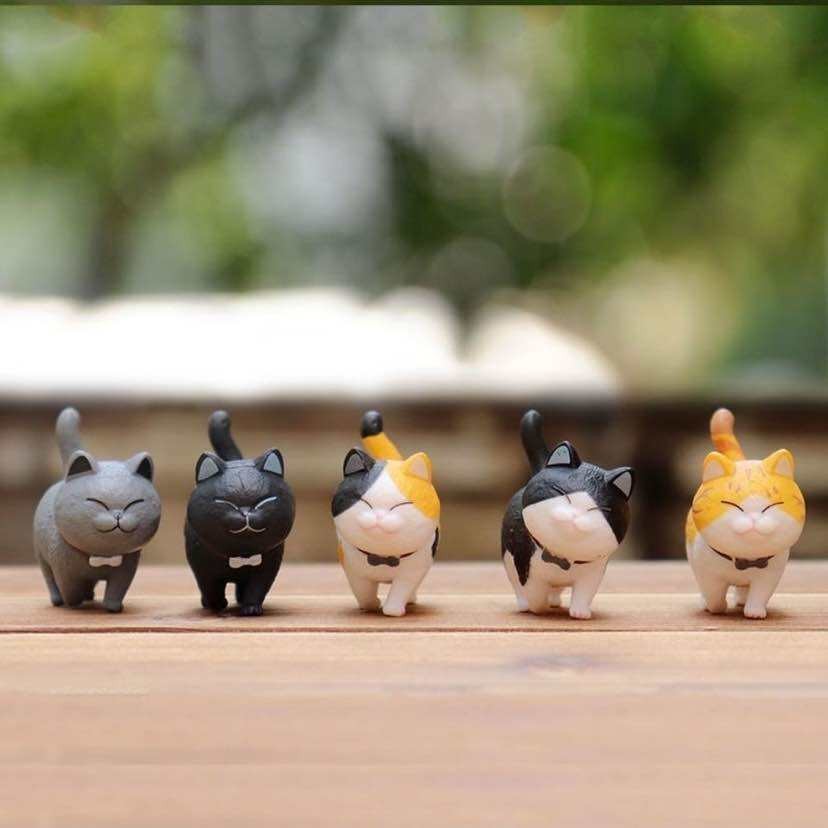Miniature Mini Cat Decoration Toys Cute Cat Ornaments Cute Cat Figurine ...