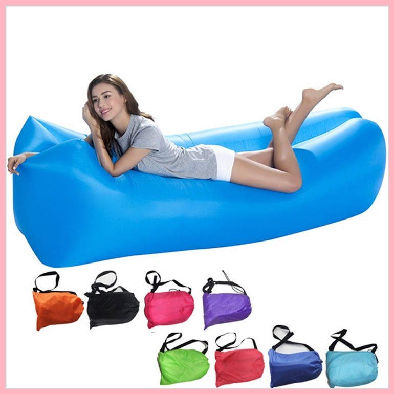 Inflatable Outdoor Sleeping Sofa Banana Sleeping Bag Portable Air Bed ...