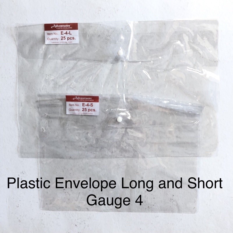 25pcs Plastic Envelope Gauge 4 (Long and Short) | Shopee Philippines