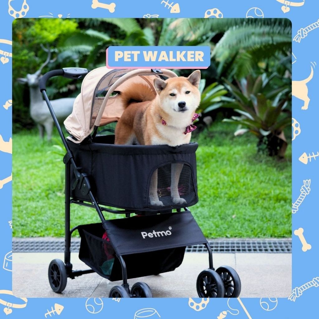 Petmo Pet Walker Trolley Stroller Detachable Carrier for Dog & Cat ...
