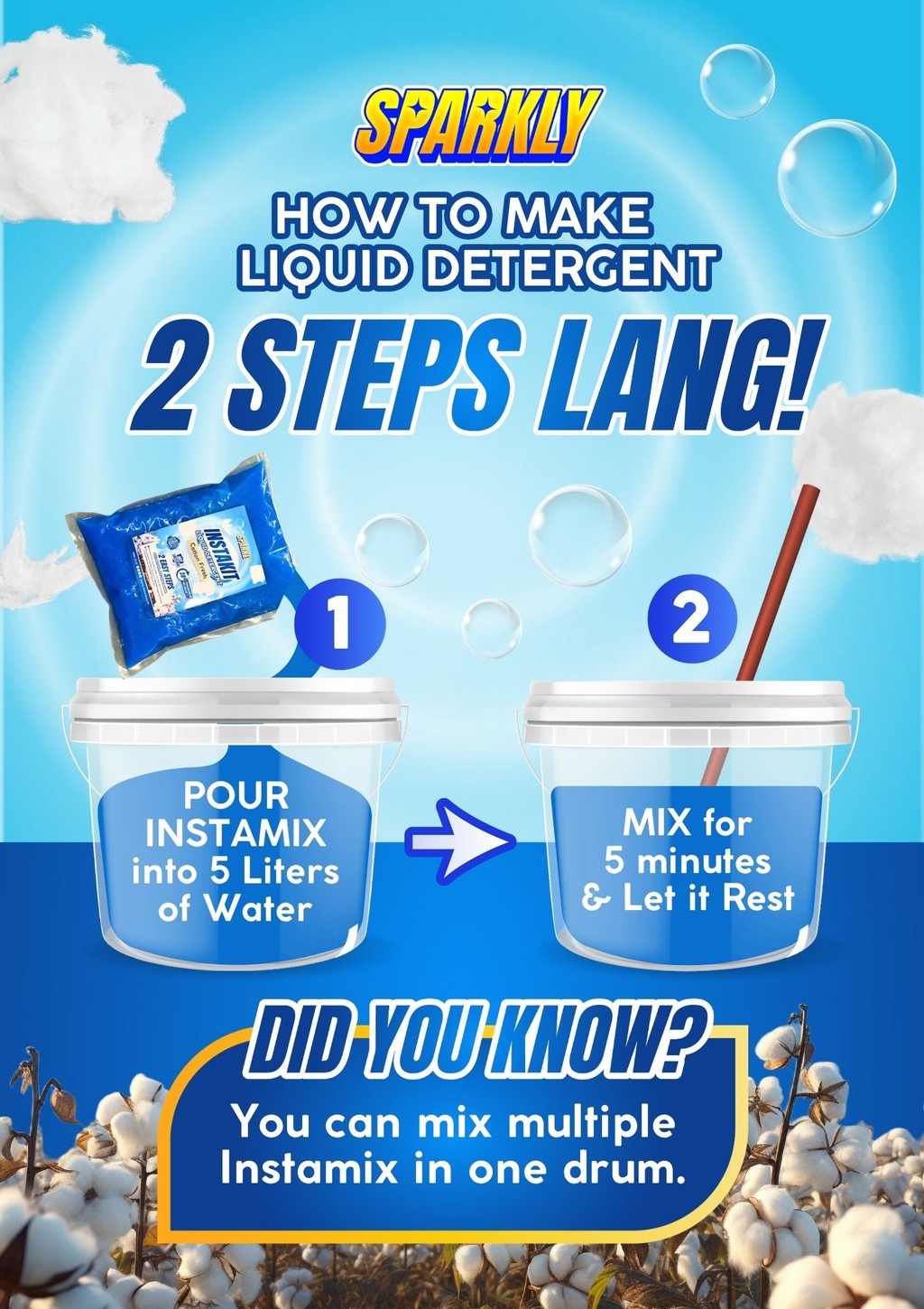 Sparkly Instakit DIY Liquid Detergent Kit - Ultra Power Clean Formula ...