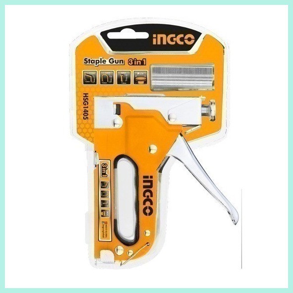 Ingco by Winland 3 in 1 Staple Gun Tacker Tucker w/ Staple Wire ...