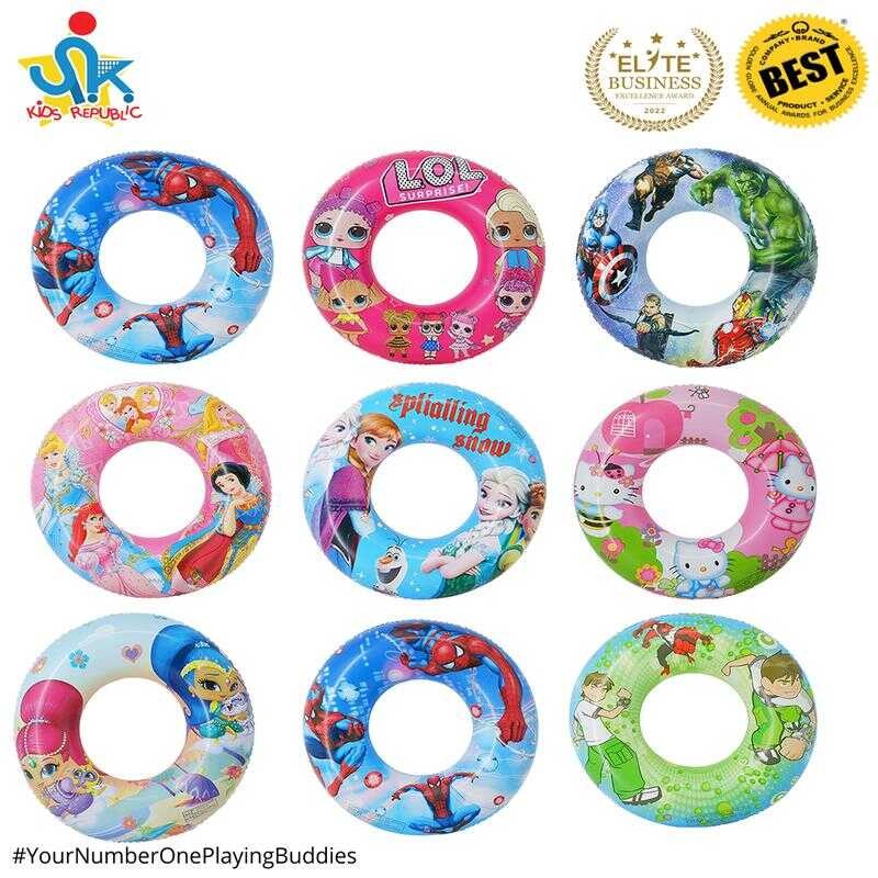 18 Inches Adorable Cartoon Character Swim Ring Floater For Children ...