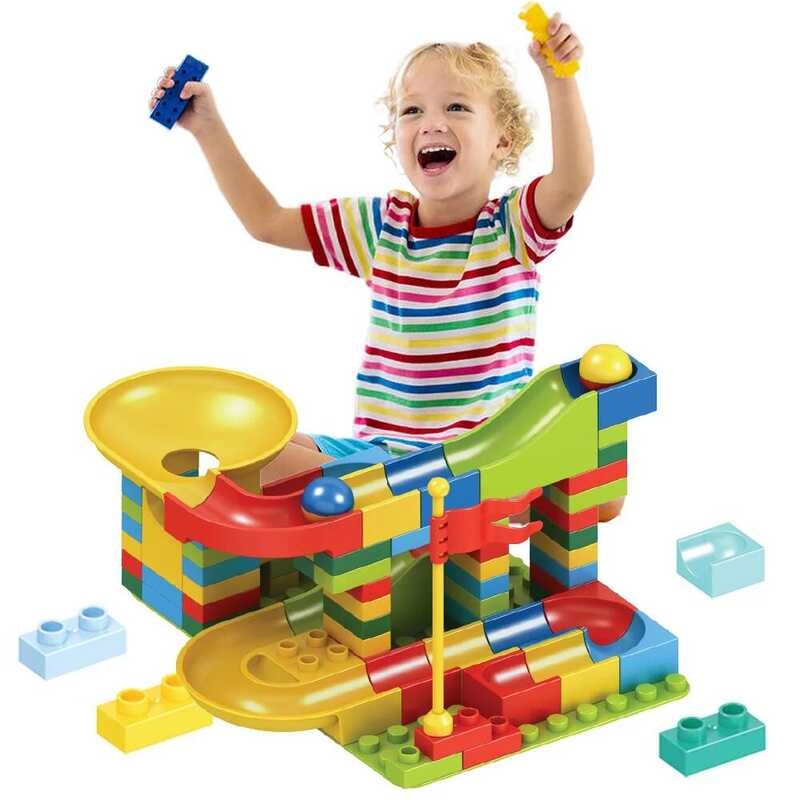 D2 88-100Pcs Funnel Slide Building Blocks Marble Race Run Maze Ball ...