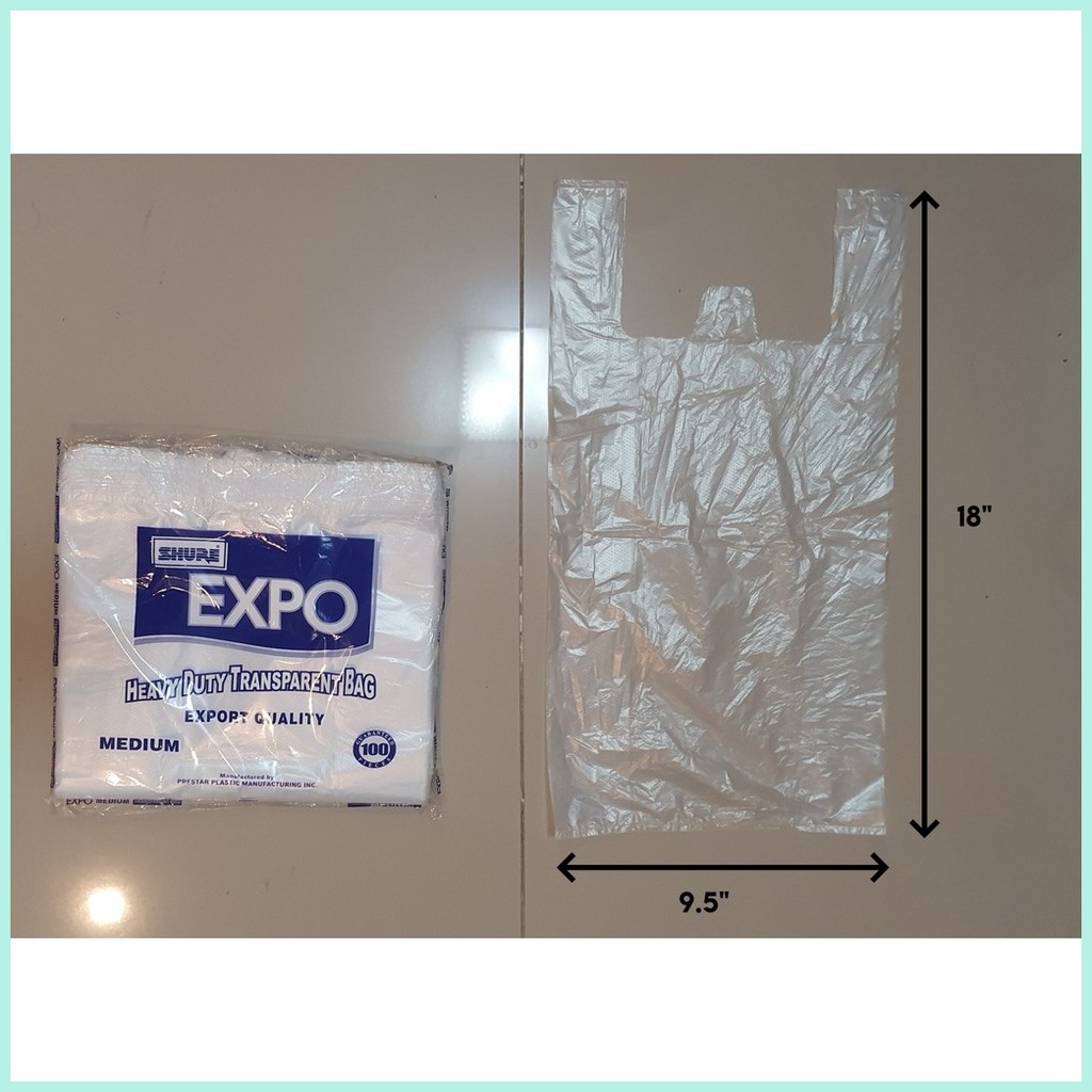 Shure Expo Plastic Transparent Sando Bag Medium 1 Bundle (10 Pack ...