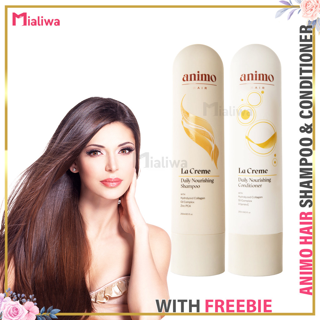 Animo Hair La Creme Shampoo & Conditioner Set, Natural Organic Anti ...