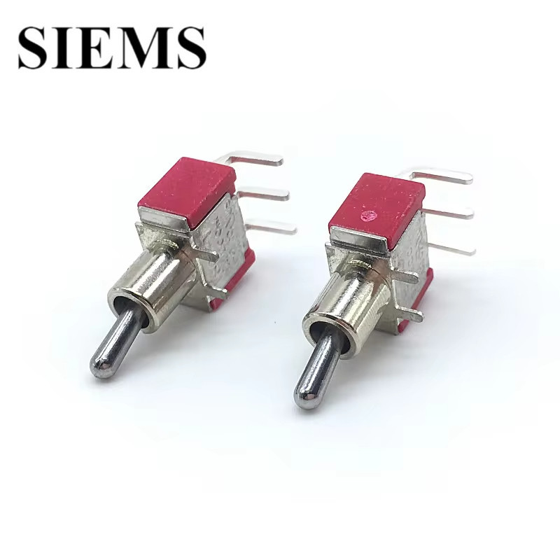 1* SMTS-102C4 Red MINI Toggle Switch 3Pin Panel Mounting SMTS-102 SPDT 5mm ON-ON Mini Toggle ...