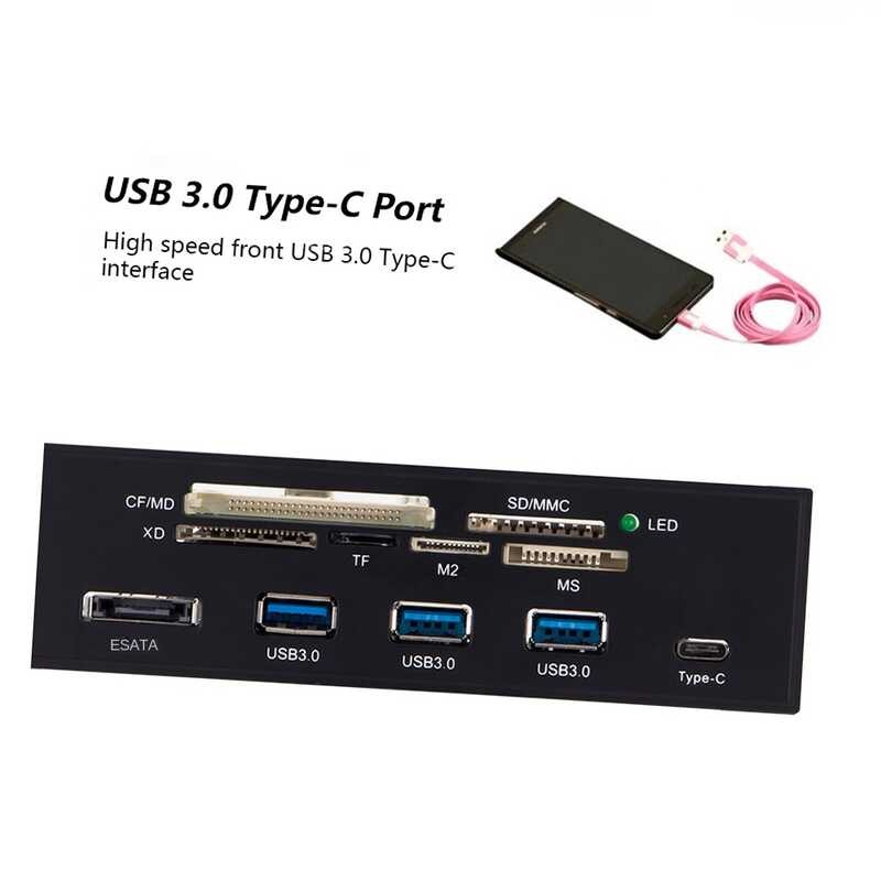5.25" Internal Card Reader Media Multi-Function Dashboard PC Front ...