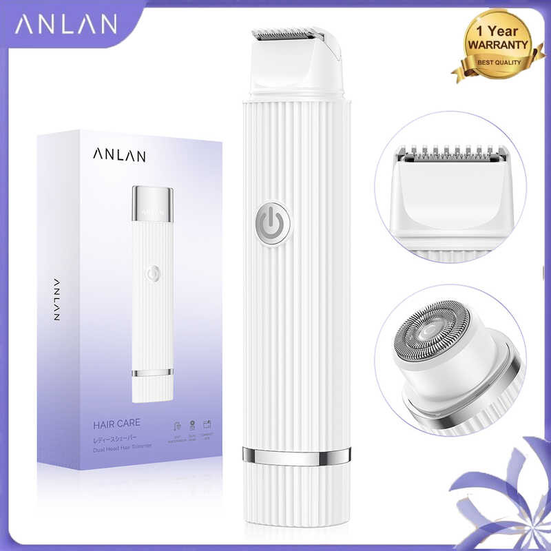 ANLAN 2in1 IPX7 Waterproof USB Chargeable Electric shaver Women's Face ...