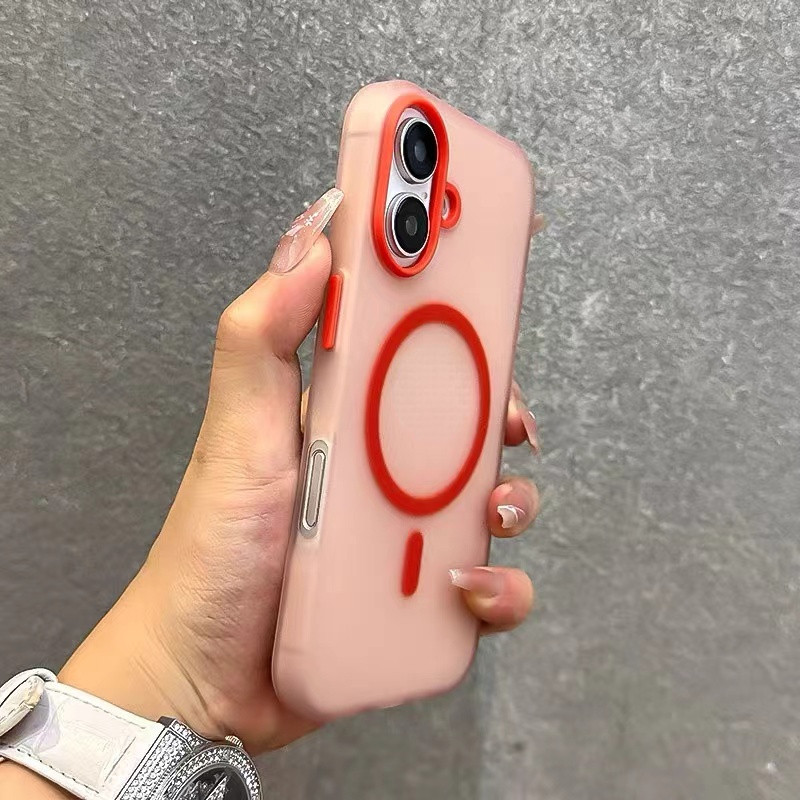 Luxury Jelly Color Frosted Magnetic Soft Phone Case for iPhone 16 Pro ...