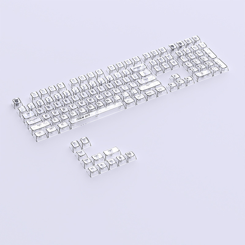 【PH STOCK】PBT Crystal Mechanical Keycap MDA Profile Small Full Set 119 ...