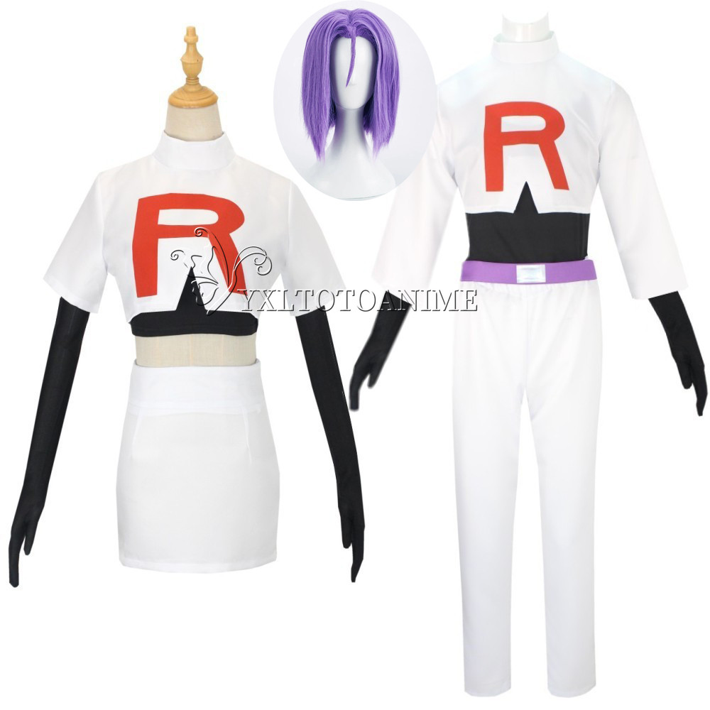 §≈ Anime Team Rocket Jessie Musashi James Kojirou Halloween Cosplay ...