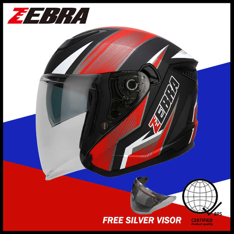 ZEBRA H320 Open Half Face Helmet For Motorcycle Helmet Dual Visor With ...