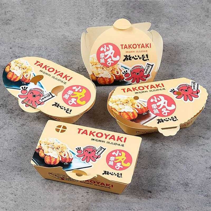Octopus 100Pcs Ball Packaging Box Japanese Street Food Takoyaki ...