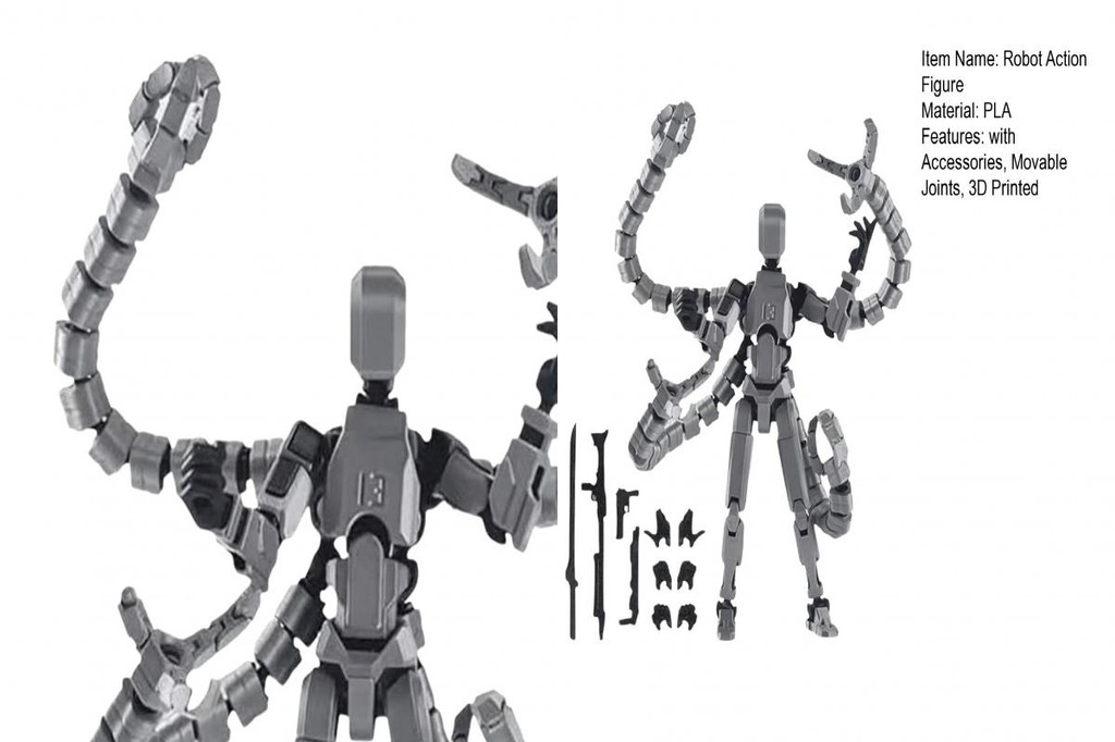 SFH- Movable Joints Robot Flexible Robot Action Figure with Long ...