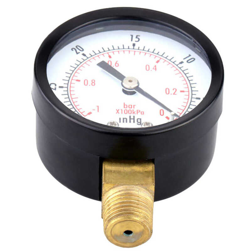 Dual Mini Manometer Scale 1/4" NPT -30HG/0PS Vacuum Pressure Meter 2 ...