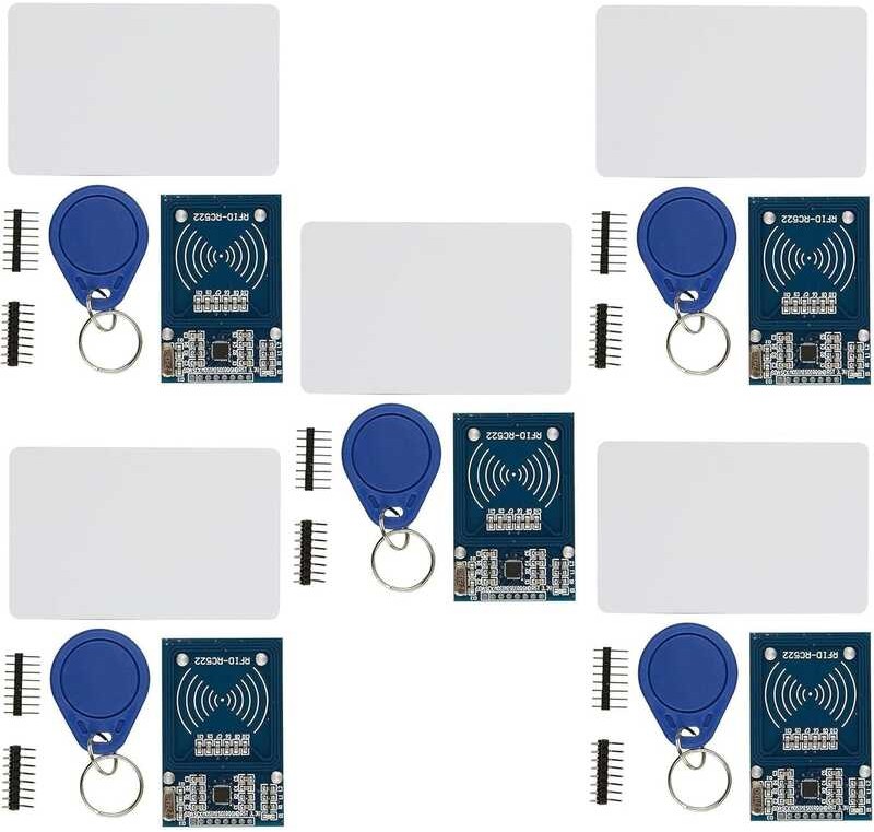 RFID WWZMDiB 5-piece Kit - MF RC522 RF IC Card Sensor Module S50 Blank ...
