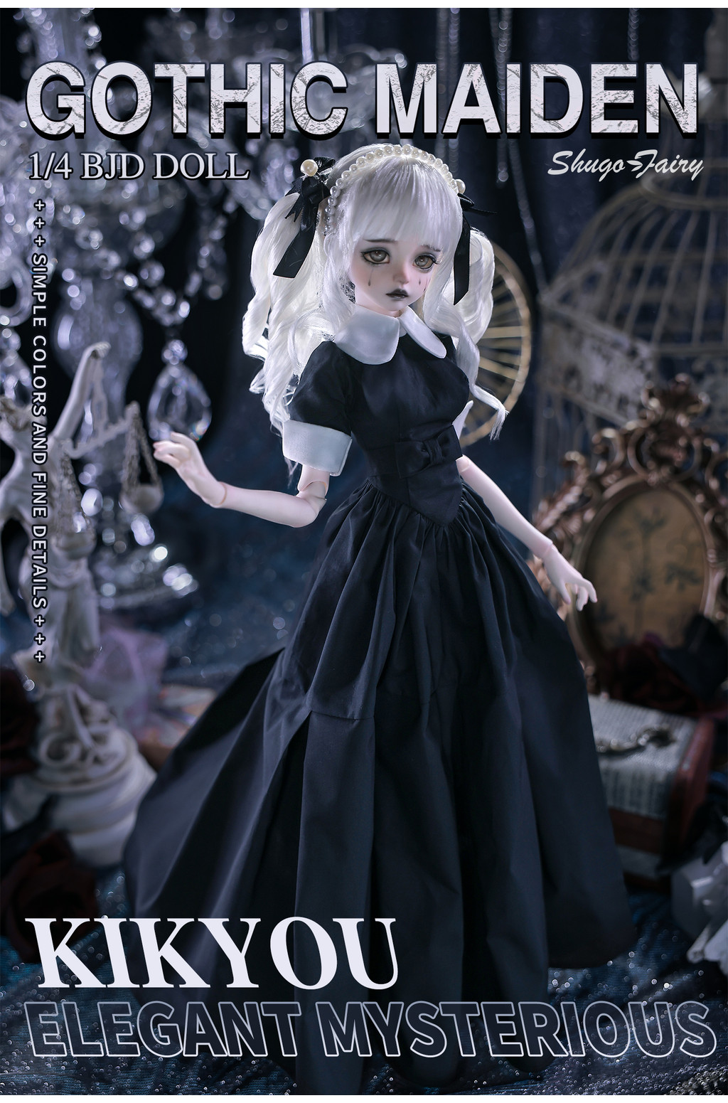 Shugafairy Kikyou Bjd Doll 1/4 Weep Nun Bariy Big Chest Gothic Maiden ...
