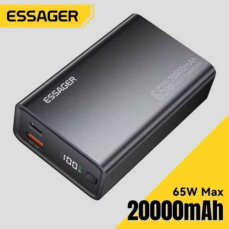 A4 Essager 2 Power Bank 20000Mah Portable PD 65W Fast Charging Mobile ...