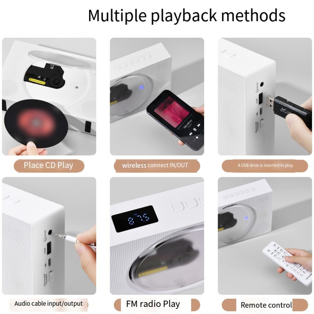 Ready Stock Portable Rechargeable CD Player with Dual HiFi Speakers ...