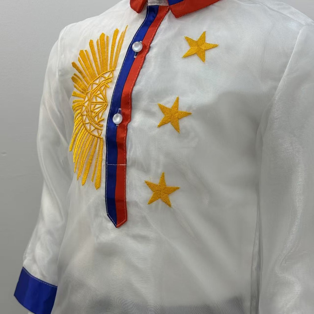 【Philippine】barong for Kids Boys Kids sinag with lining buwan ng wika ...