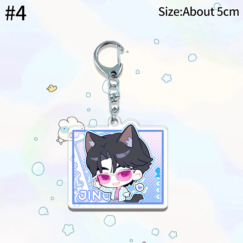 Kpop Huntrix Cartoon Keychain Cute Derpy Arylic Keyring Saja Boys 2025 Demon Hunters Bag Pendant ...