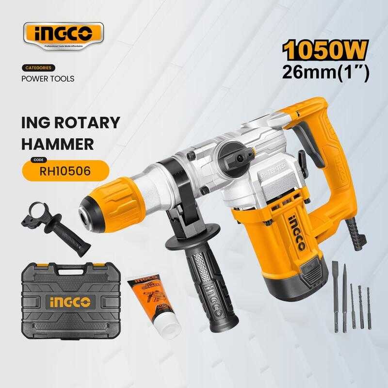 Ingco Rotary Hammer 1050W Chipping Gun L Demolition Breaker With SDS ...