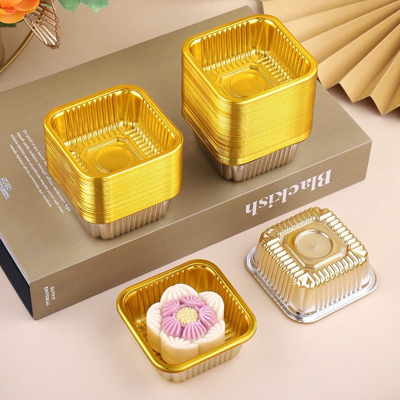 100PCS Transparent Mooncake Tray Clear Mooncake Tray Pastry Dessert ...
